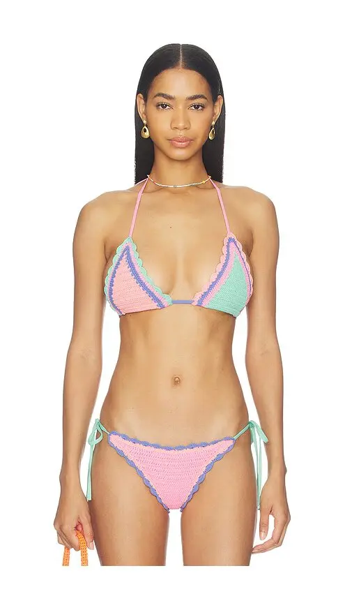 Beach Riot Winona Bikini Top - Sea Breeze Crochet