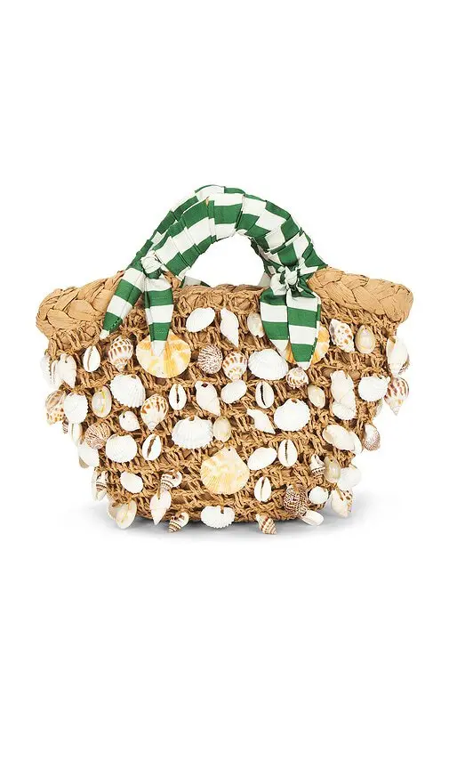 SIMONMILLER Shelly Bag - Natural & Green Stripe