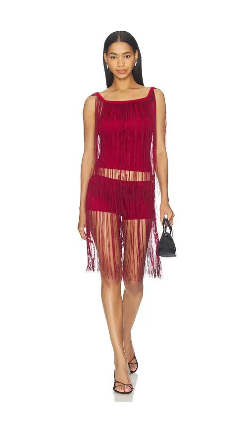1XBLUE Fringe Tank Top