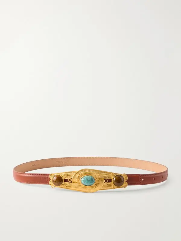 SONIA PETROFF Eterna Leather Belt - Red