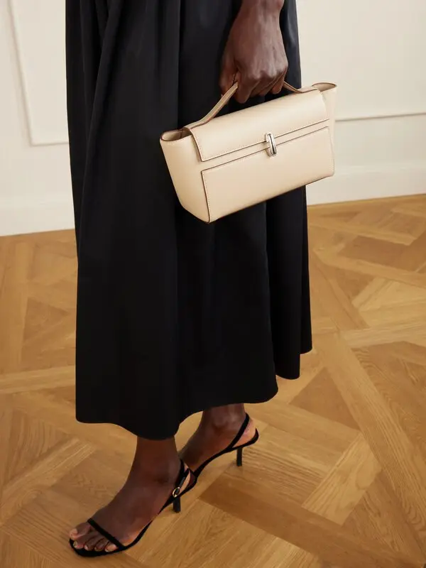 Savette Symmetry Trapeze Leather Tote - Neutrals