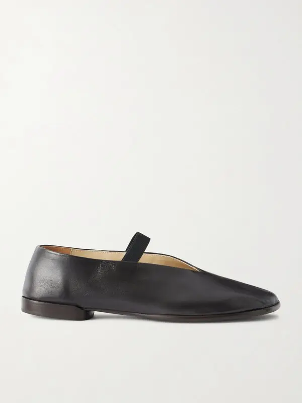 LEMAIRE Glove Leather Ballet Flats - Black