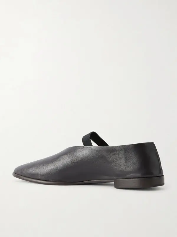 LEMAIRE Glove Leather Ballet Flats - Black