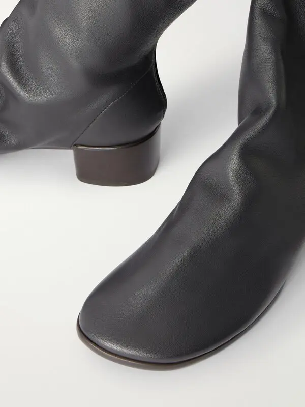 LEMAIRE Glove 30 Leather Ankle Boots