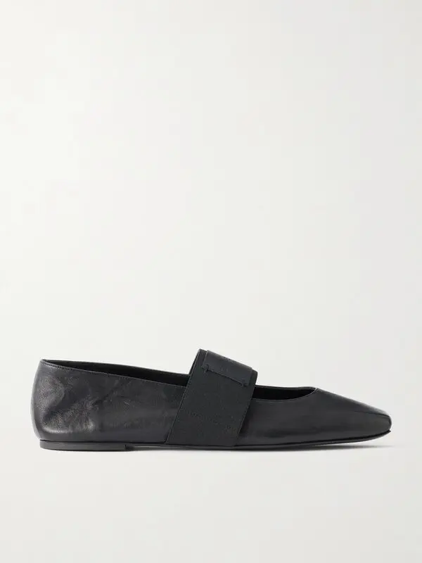 Givenchy Logo-appliquéd Leather Ballerina Flats