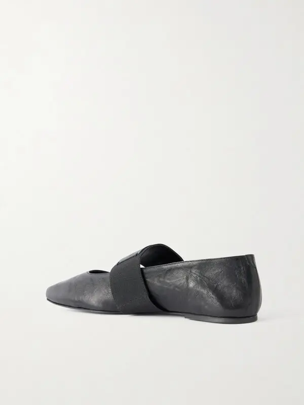 Givenchy Logo-appliquéd Leather Ballerina Flats