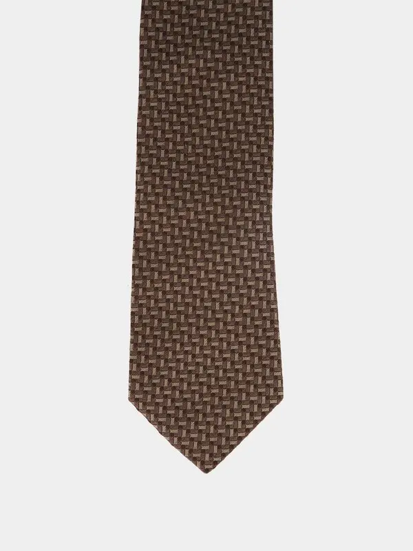 Brunello Cucinelli Hazelnut Silk Neck Tie - Brown