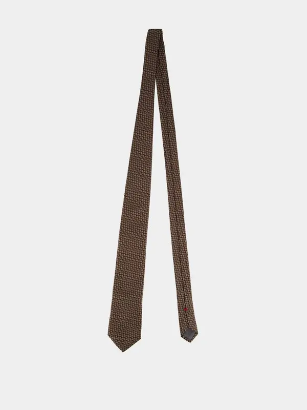 Brunello Cucinelli Hazelnut Silk Neck Tie - Brown