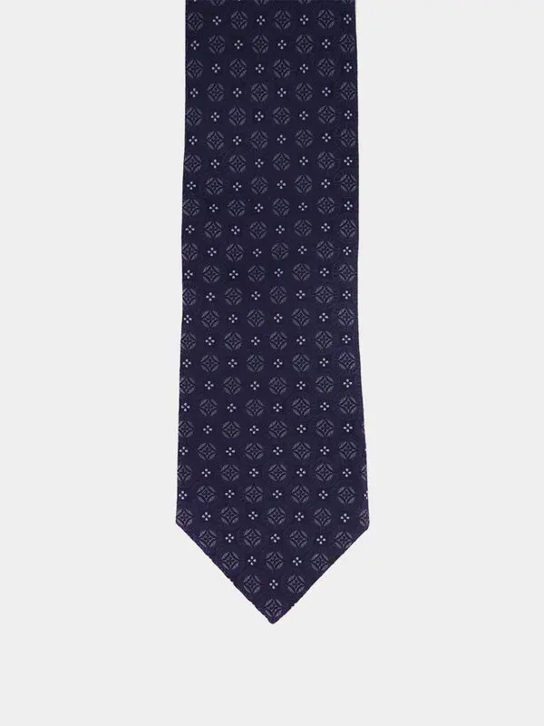 Brunello Cucinelli Silk Geometric Neck Tie