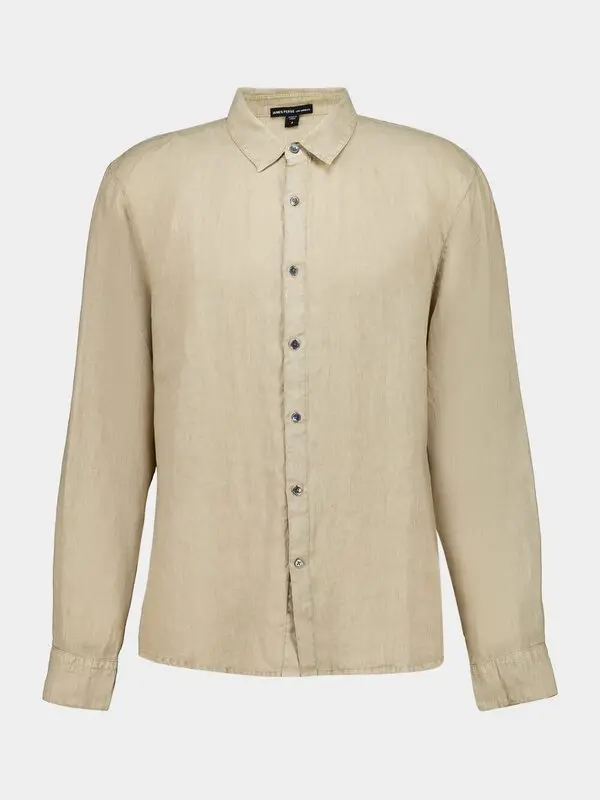 JAMES PERSE Light Khaki Classic Linen Shirt - Beige