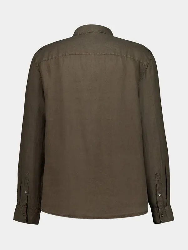 JAMES PERSE Army Classic Linen Shirt - Green