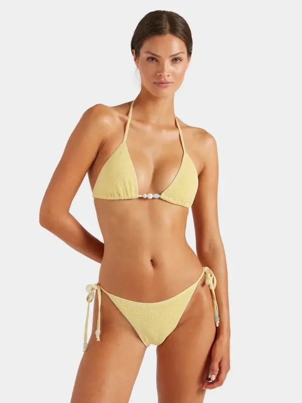 Hunza G Gina Beaded Bikini - Yellow