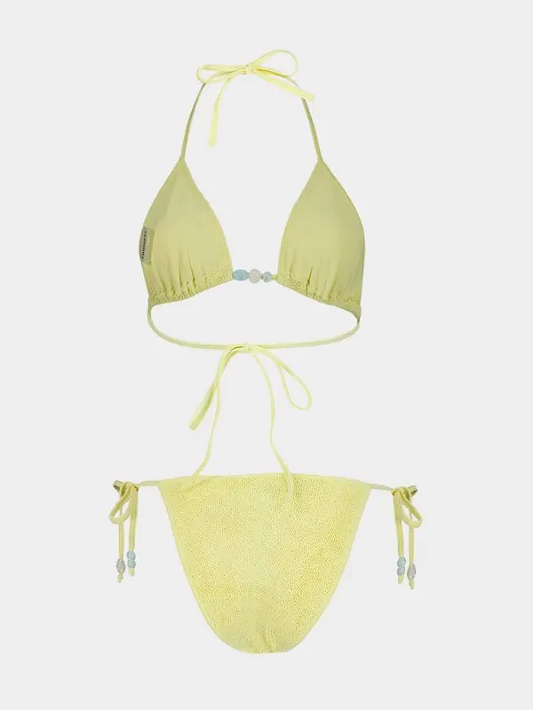 Hunza G Gina Beaded Bikini - Yellow