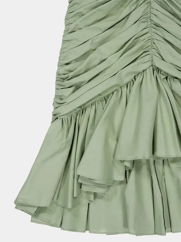 Balmain Crepe Mini Dress - Green
