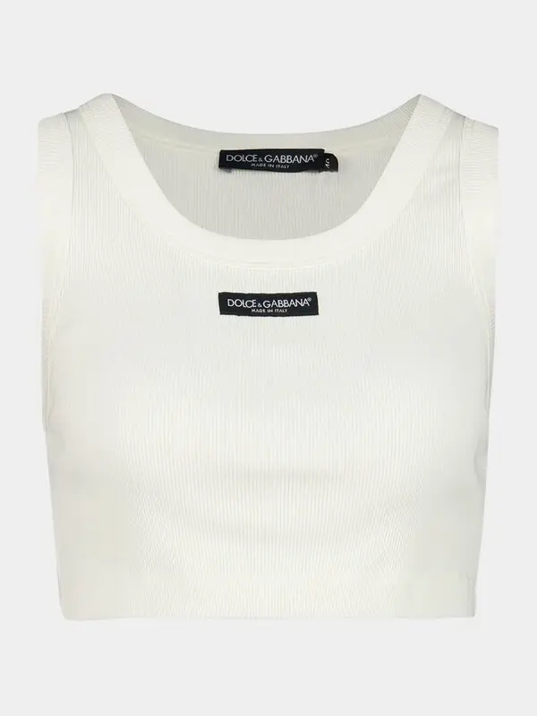 Dolce & Gabbana Cropped Ribbed Tank Top