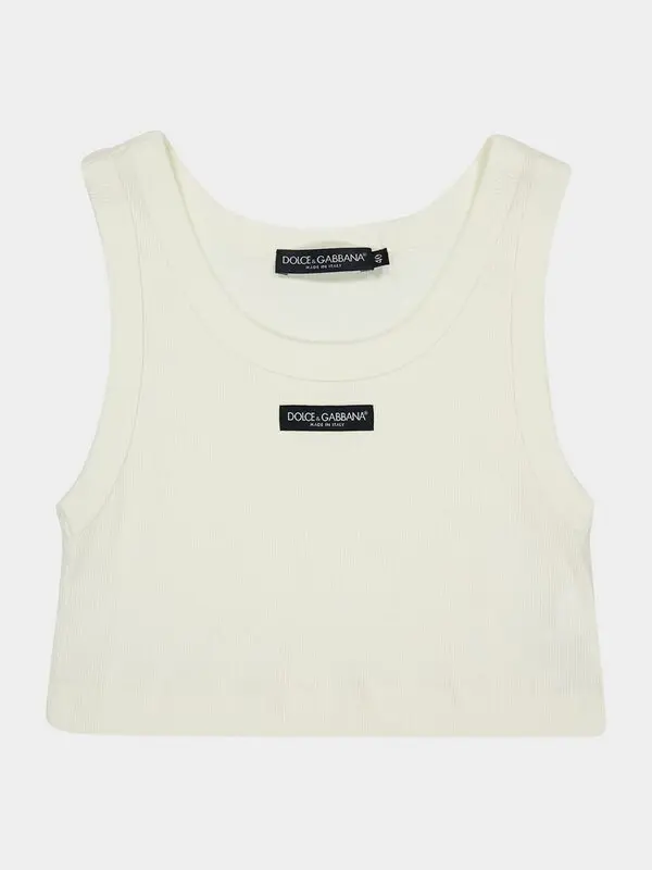 Dolce & Gabbana Cropped Ribbed Tank Top