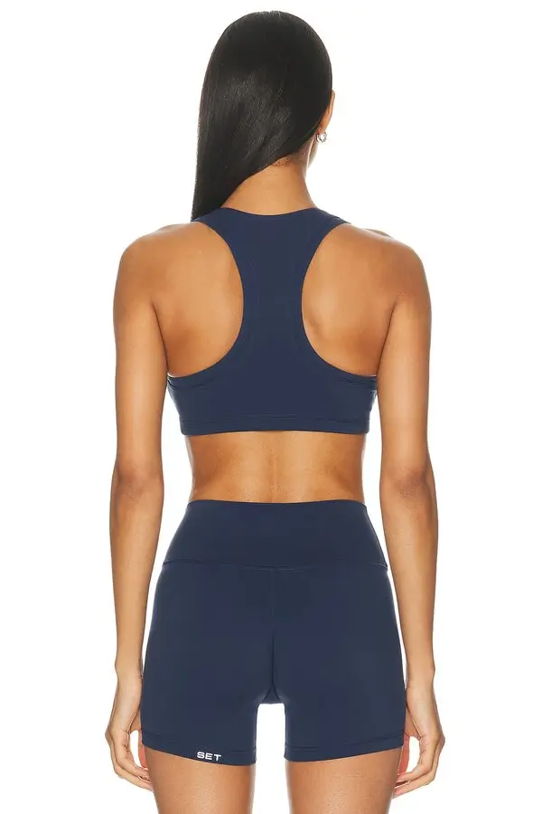 SET ACTIVE Sportbody Sporty Gym Bra In Navy