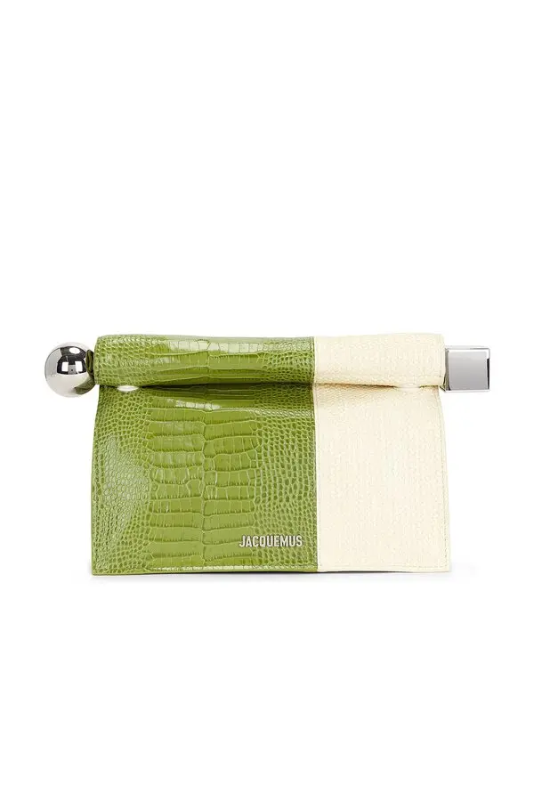 Jacquemus La Pochette Rond Carre - Green & Dusty Ivory