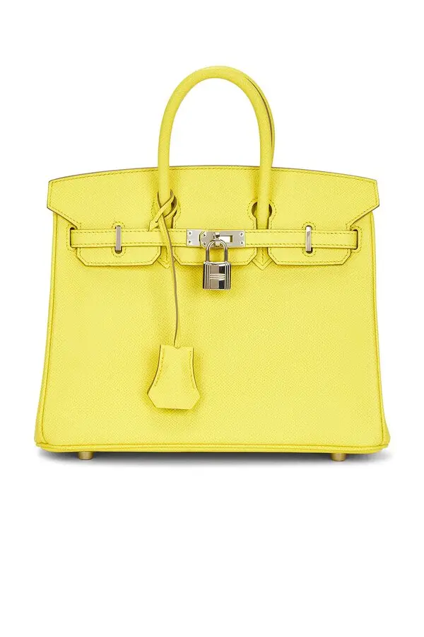 Hermès Epsom Birkin 25 Handbag - Lime