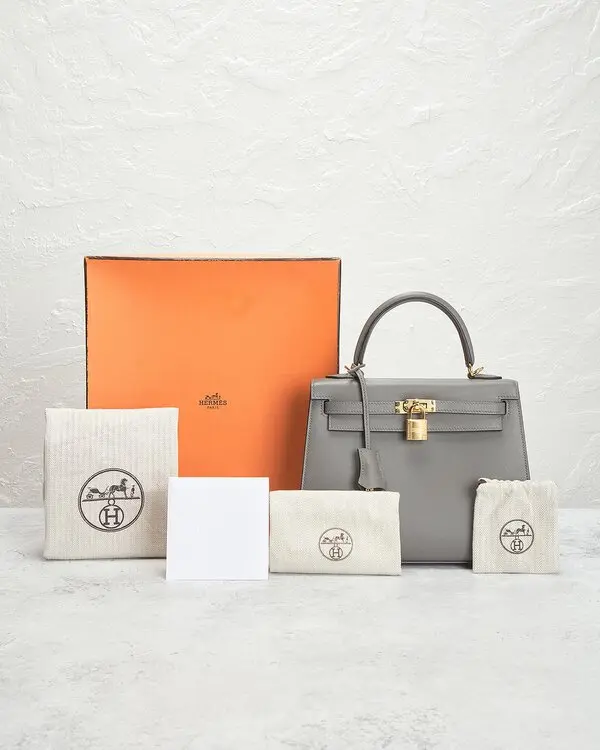 FWRD RENEW Madame Kelly 25 Handbag - Gris Meyer