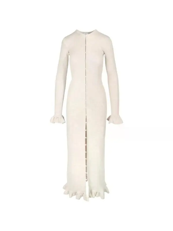 IOANA CIOLACU Ruffled Maxi Dress - Neutrals