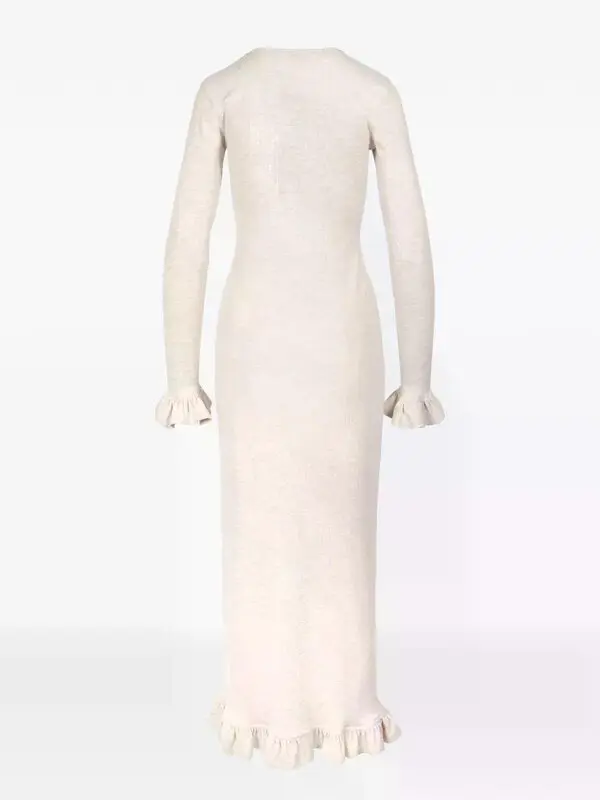 IOANA CIOLACU Ruffled Maxi Dress - Neutrals