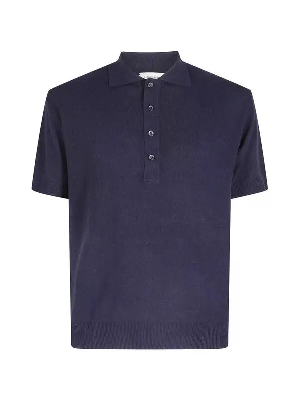 PAOLO PECORA Short-sleeved Polo Shirt - Blue