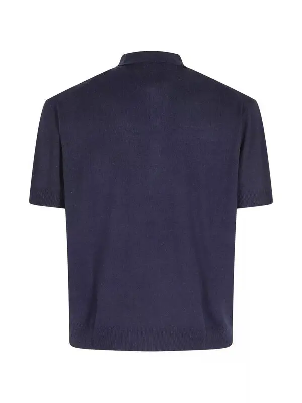 PAOLO PECORA Short-sleeved Polo Shirt - Blue