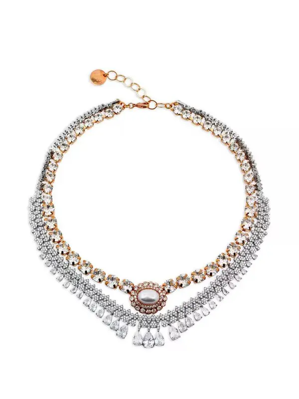 ANTON HEUNIS Crystal-embellished Layered Necklace - Gold