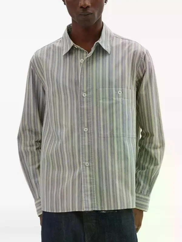 MARGARET HOWELL Overall Striped Shirt - Grey