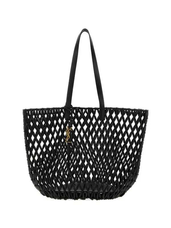 Saint Laurent Cassandre Beaded Tote Bag - Black