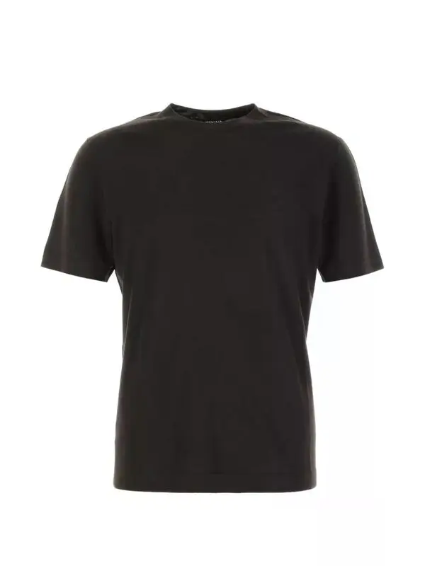 Zegna Short-sleeved T-shirt - Brown