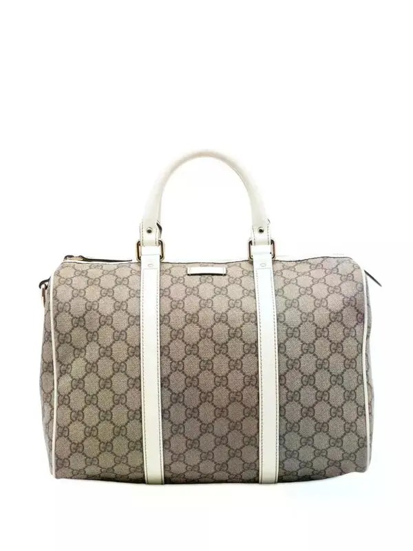 Gucci Gg Supreme Joy Boston Bag - White