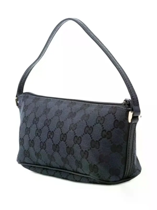 Gucci Gg Canvas Boat Shoulder Bag - Blue