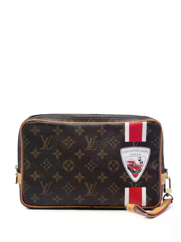 LOUIS VUITTON 2008 Monogram China Run Pavel Clutch - Brown