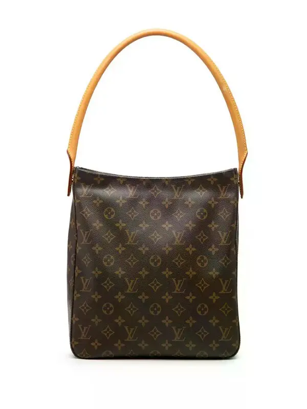 LOUIS VUITTON 2001 Monogram Looping Gm Shoulder Bag - Brown