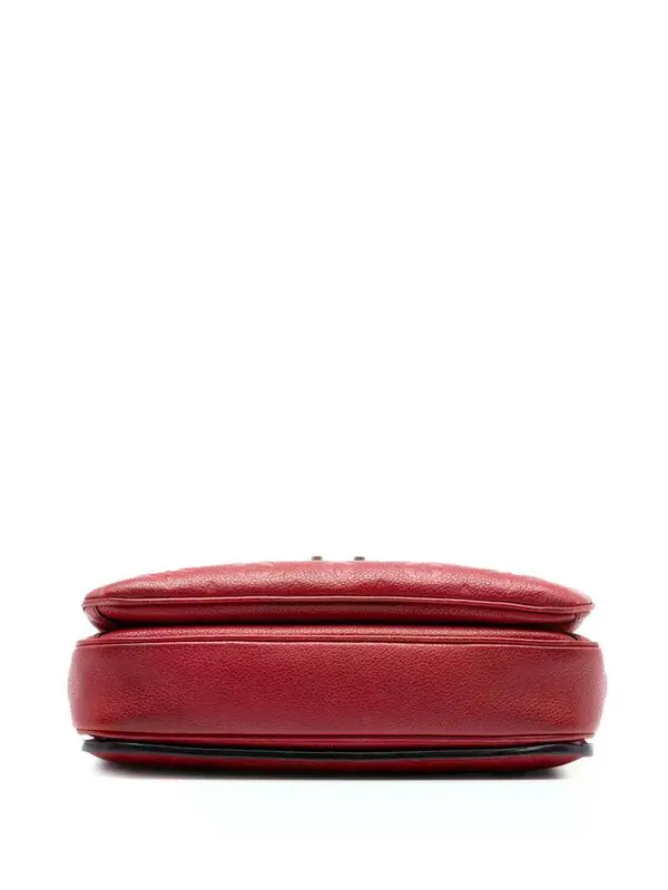 LOUIS VUITTON 2017 Monogram Empreinte Pochette Metis Satchel - Red