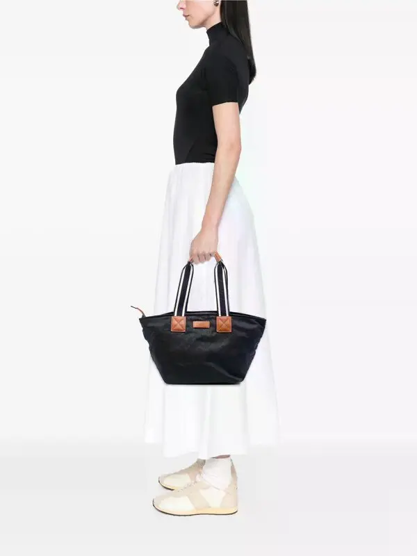 Gucci Gg Nylon Web Tote Bag - Black