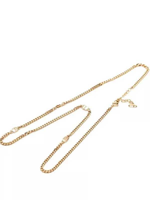 Dior Plated Cd Logo Chain Necklace - Gold