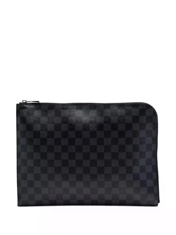 LOUIS VUITTON Damier Graphite Pochette Jour Gm Clutch - Black