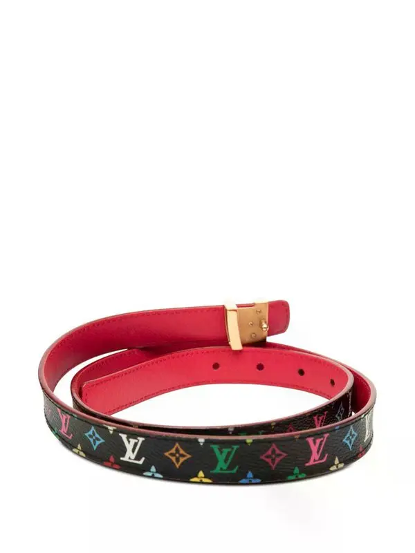 LOUIS VUITTON 2008 Monogram Multicolore Initiales Belt