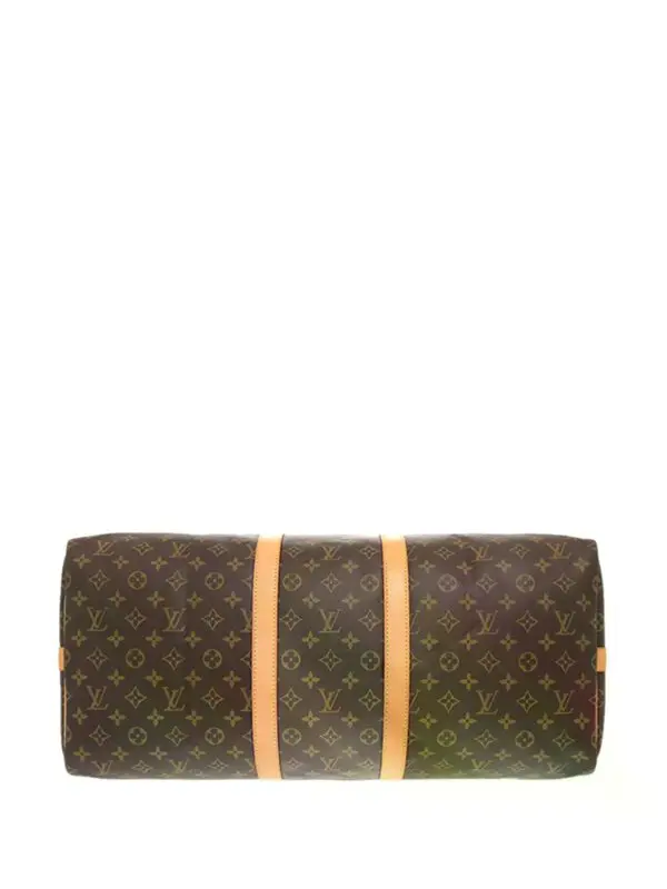 LOUIS VUITTON 2004 Monogram Keepall Bandouliere 55 Travel Bag - Brown