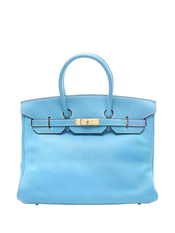Hermès 1998 Birkin 35 Handbag - Blue