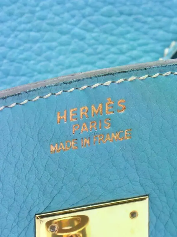 Hermès 1998 Birkin 35 Handbag - Blue