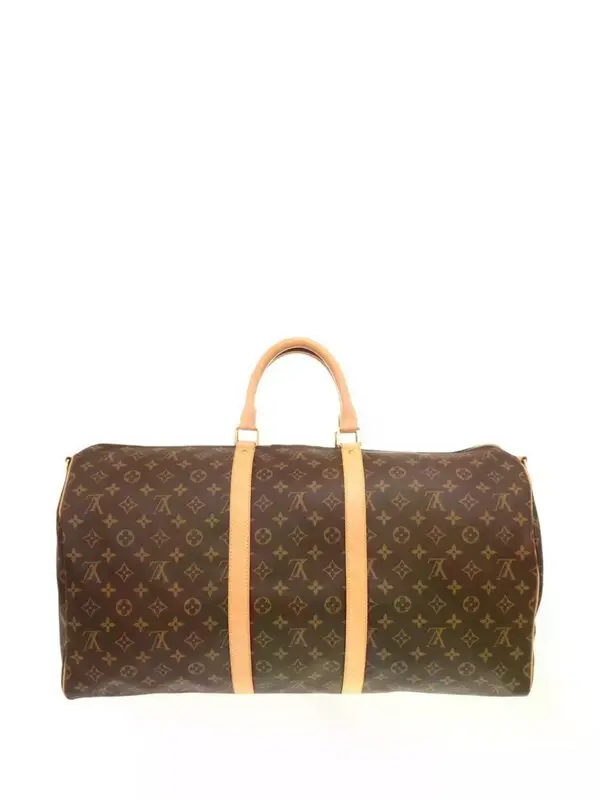 LOUIS VUITTON Keepall Bandouliere 55 Travel Bag - Brown
