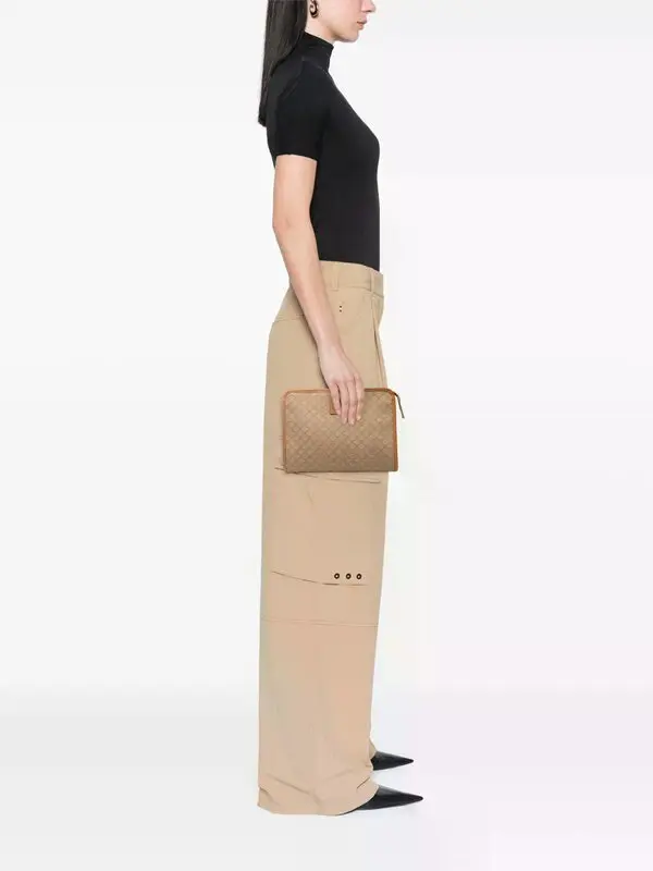 Celine 2008 Macadam Coated Canvas Clutch