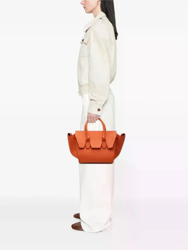 Celine 2014 Small Grained Calfskin Tie Knot Handbag - Orange