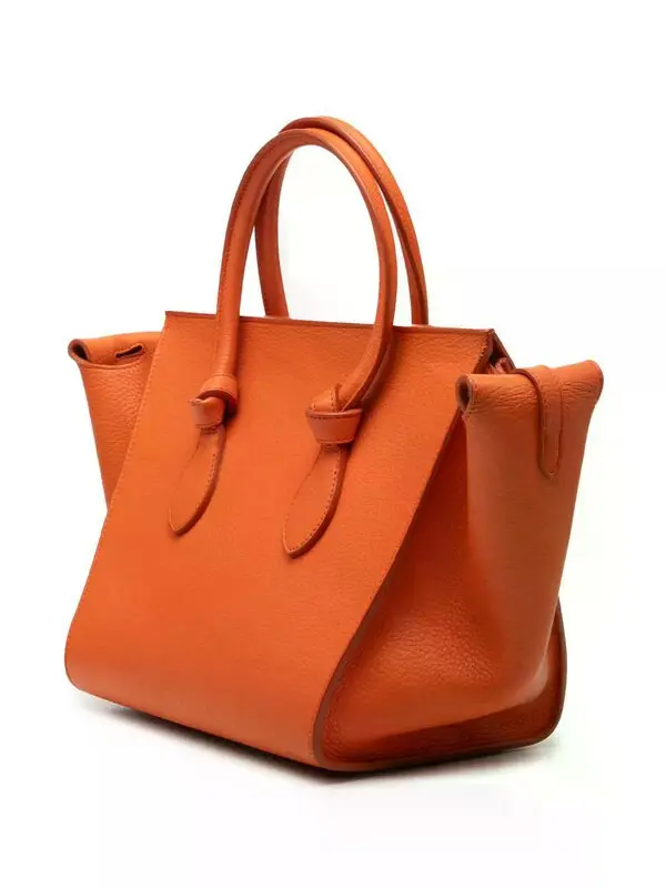 Celine 2014 Small Grained Calfskin Tie Knot Handbag - Orange