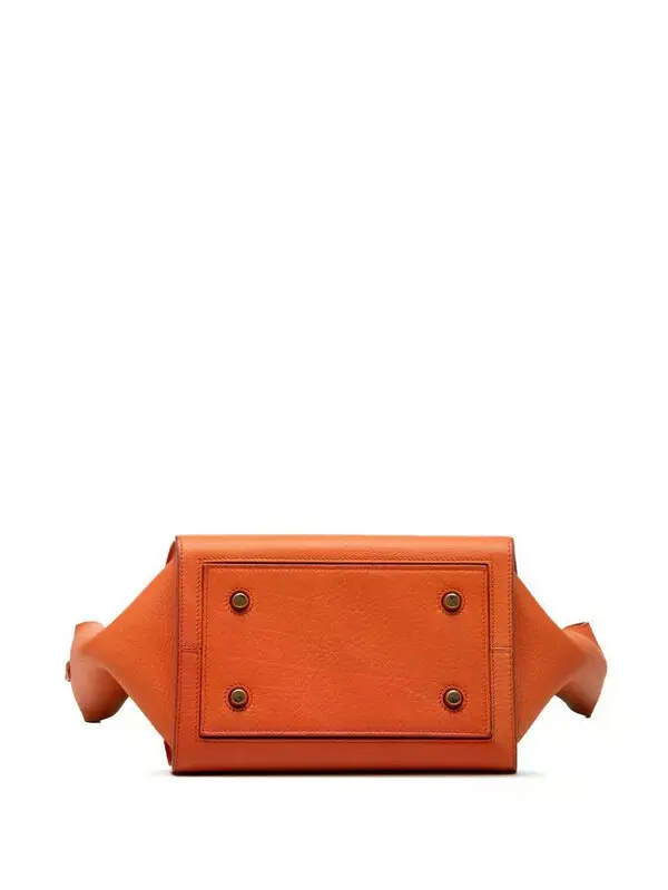 Celine 2014 Small Grained Calfskin Tie Knot Handbag - Orange