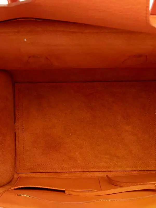 Celine 2014 Small Grained Calfskin Tie Knot Handbag - Orange